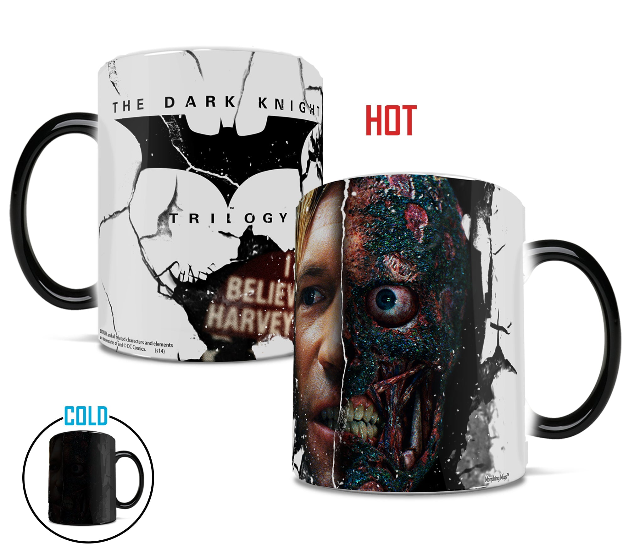 DC Comics (Batman: The Dark Knight Trilogy: Two Face) Morphing Mugs ...