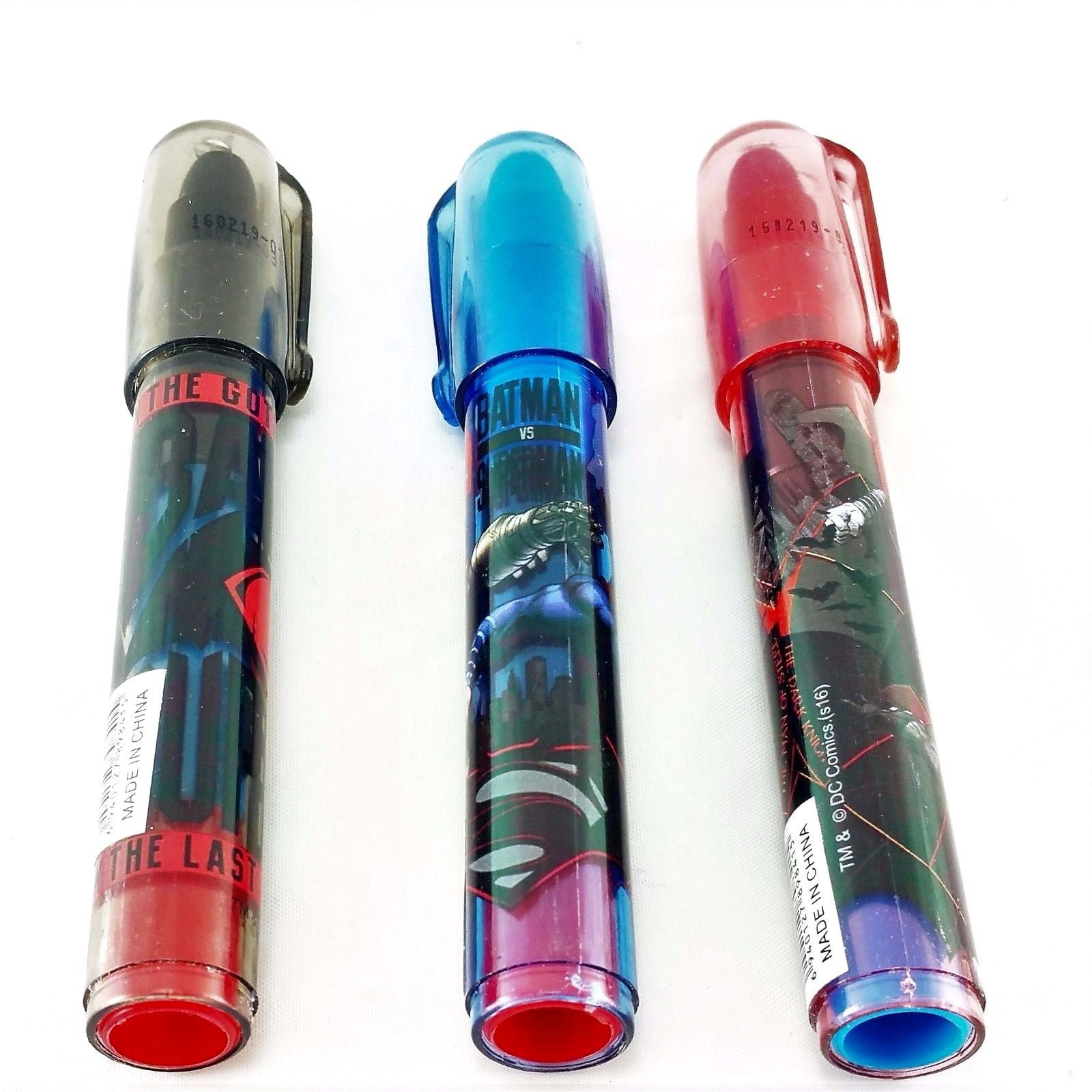 DC Comics Batman Vs Superman 6 Pack Eraser Sticks - Walmart.com