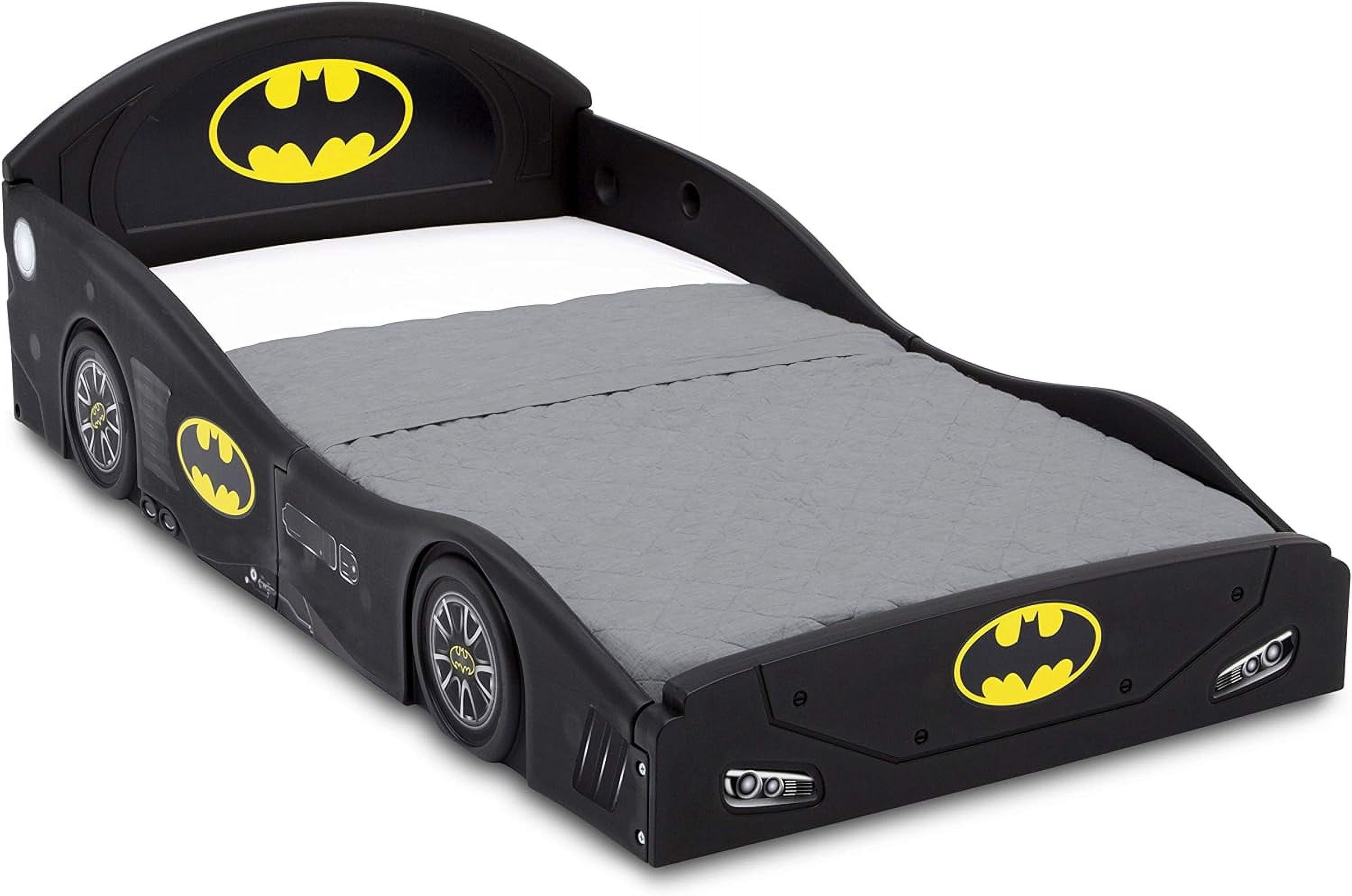 DC Comics Batmobile Car Deluxe Toddler Bed with Attached Guardrails ...