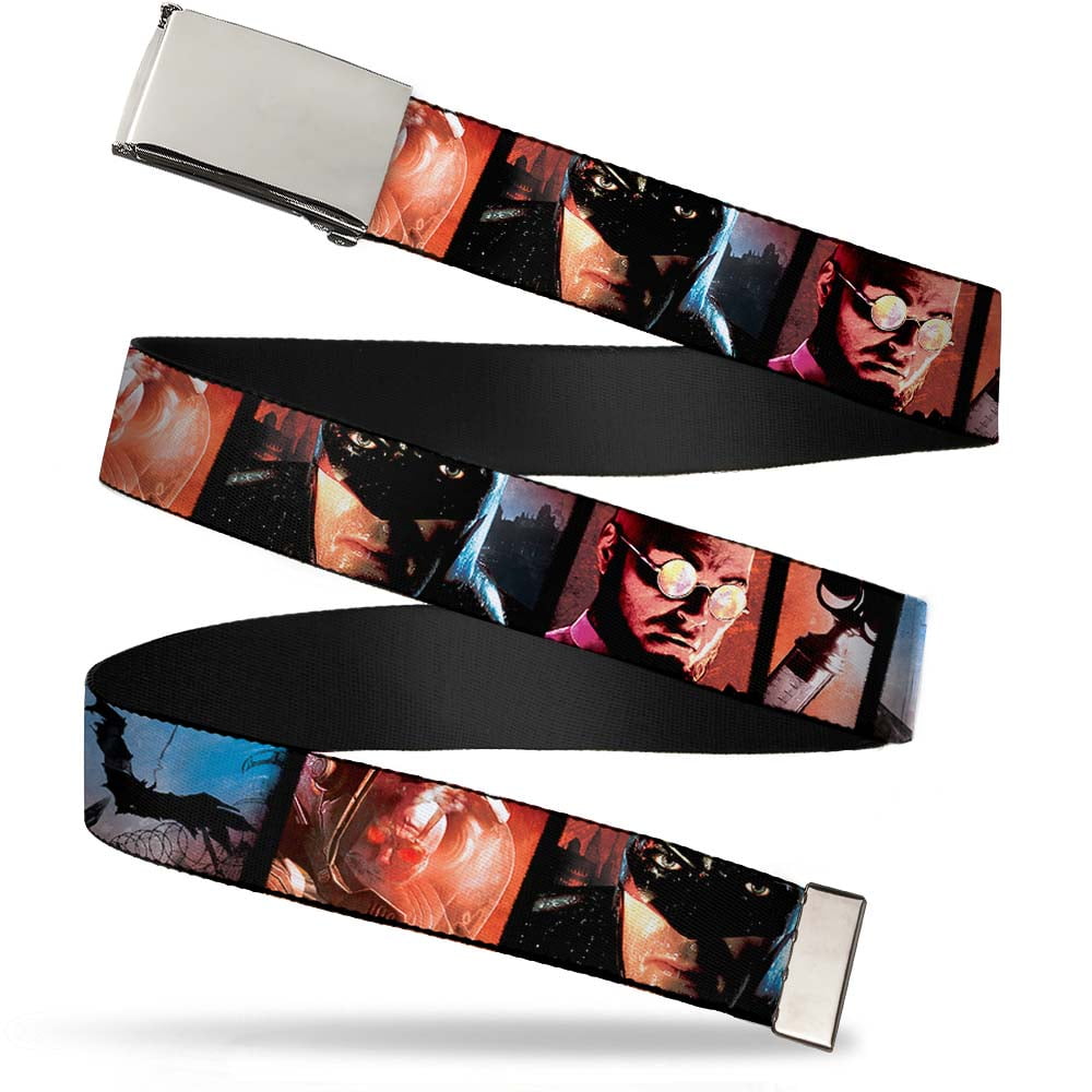 DC Comics Belt, Flip Web Belt Batman Arkham City Character Scene Panels ...