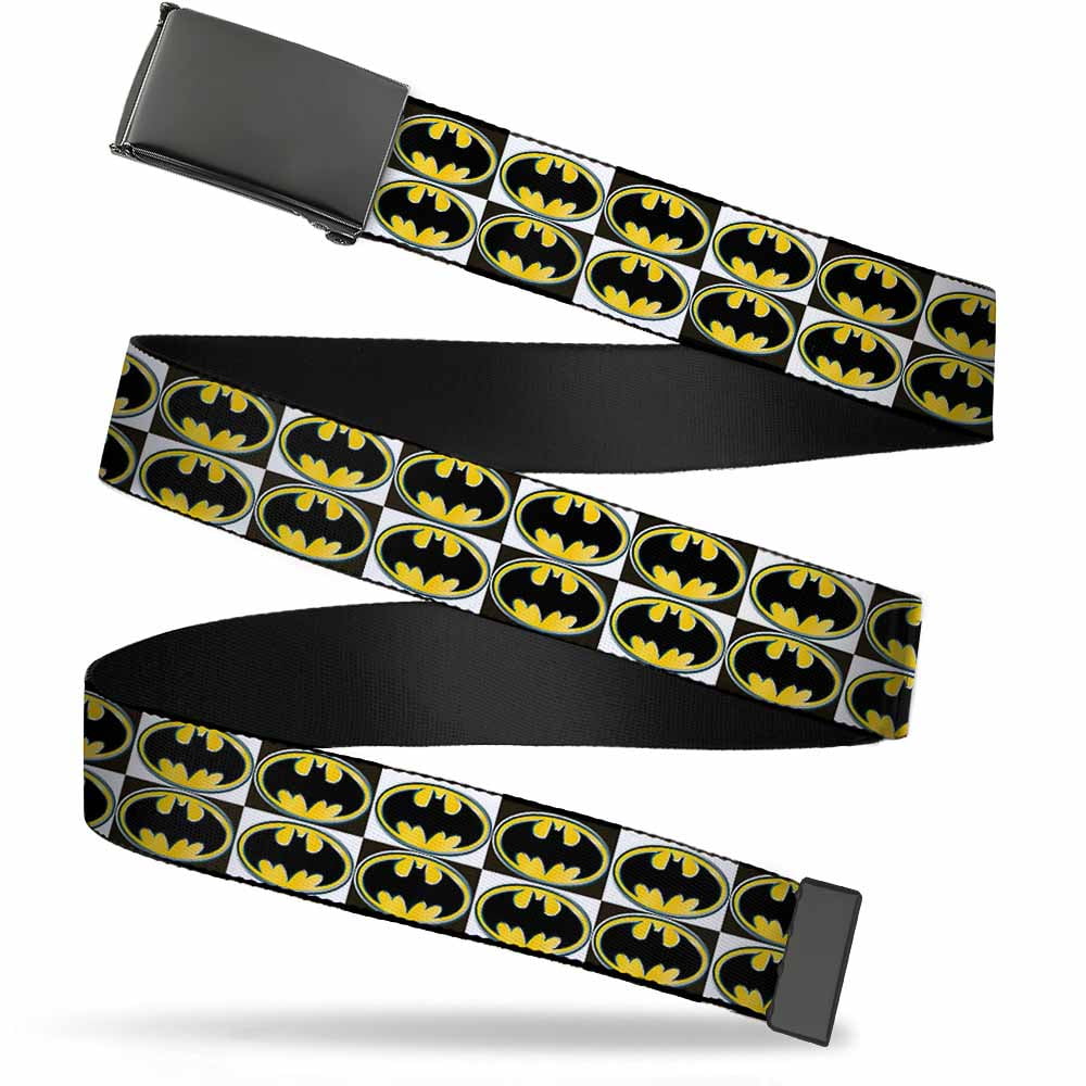 DC Comics Belt, Flip Web Belt Batman Shield Checkers, 1.0 Inch Wide ...