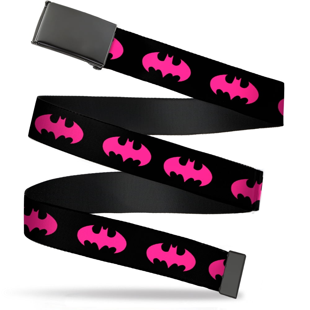 DC Comics Belt, Flip Web Belt Batman Signal Black Fuchsia, 1.0 Inch ...