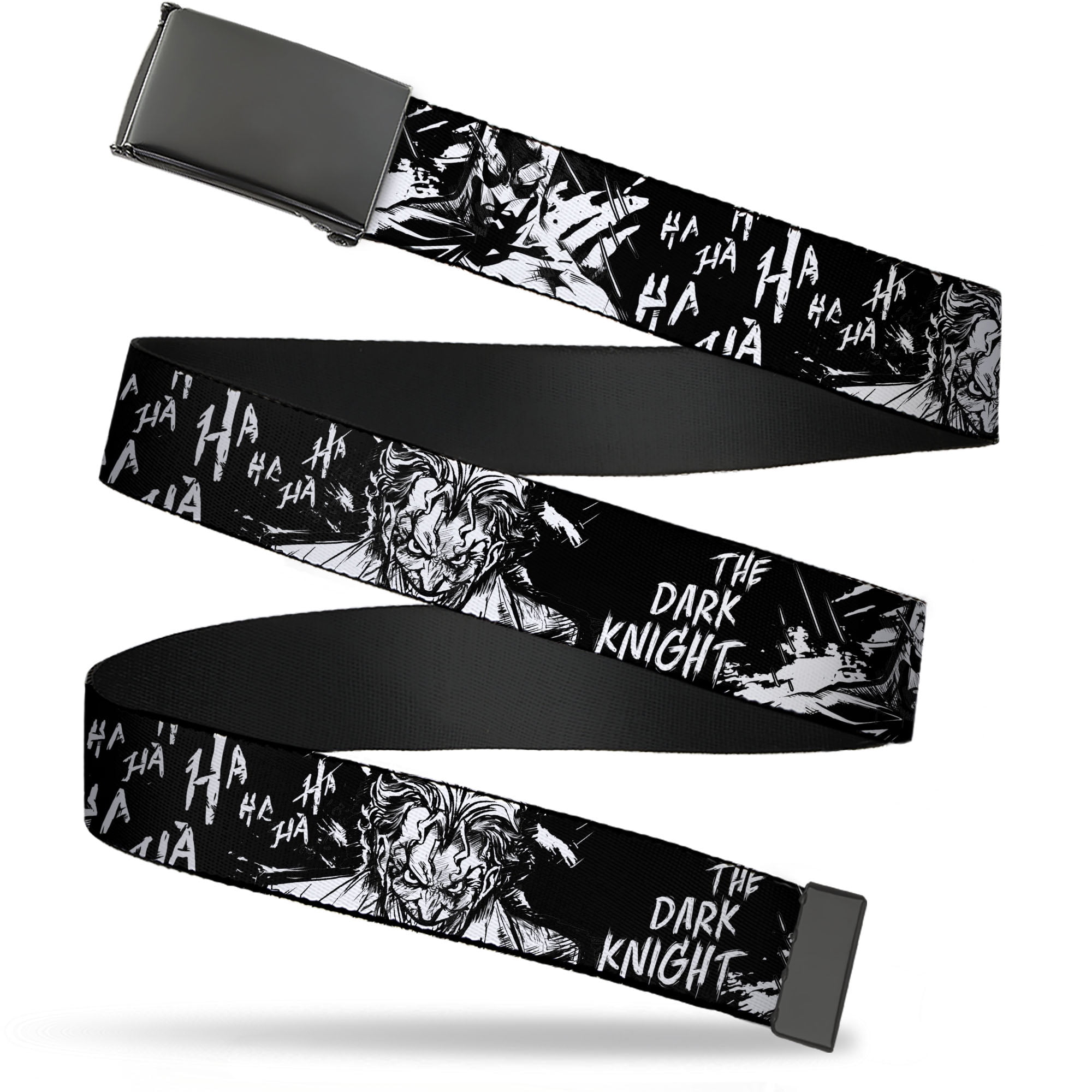 DC Comics Belt, Flip Web Belt Batman The Dark Knight and Joker Smiling ...