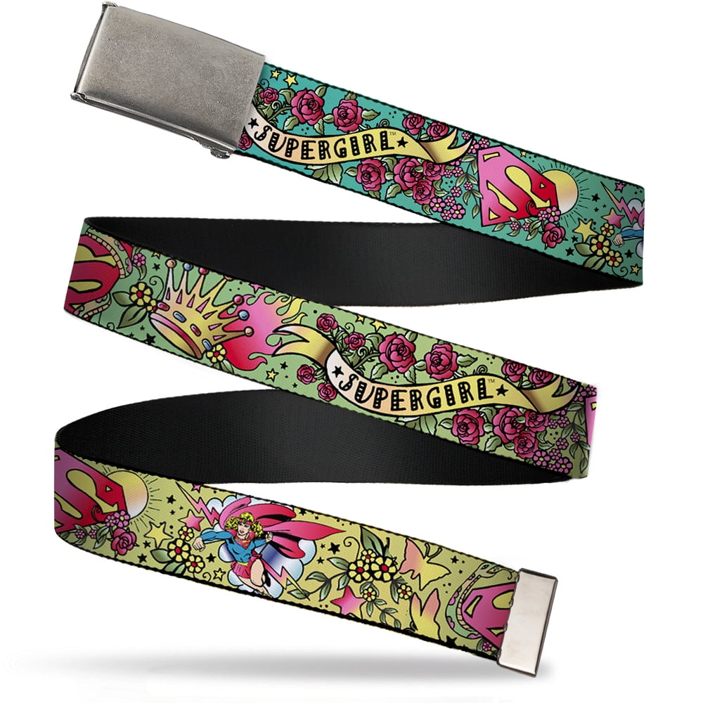 Adjustable Belt, Clamp Buckle, Cut-to-Fit, Supergirl Tattoo Scene ...