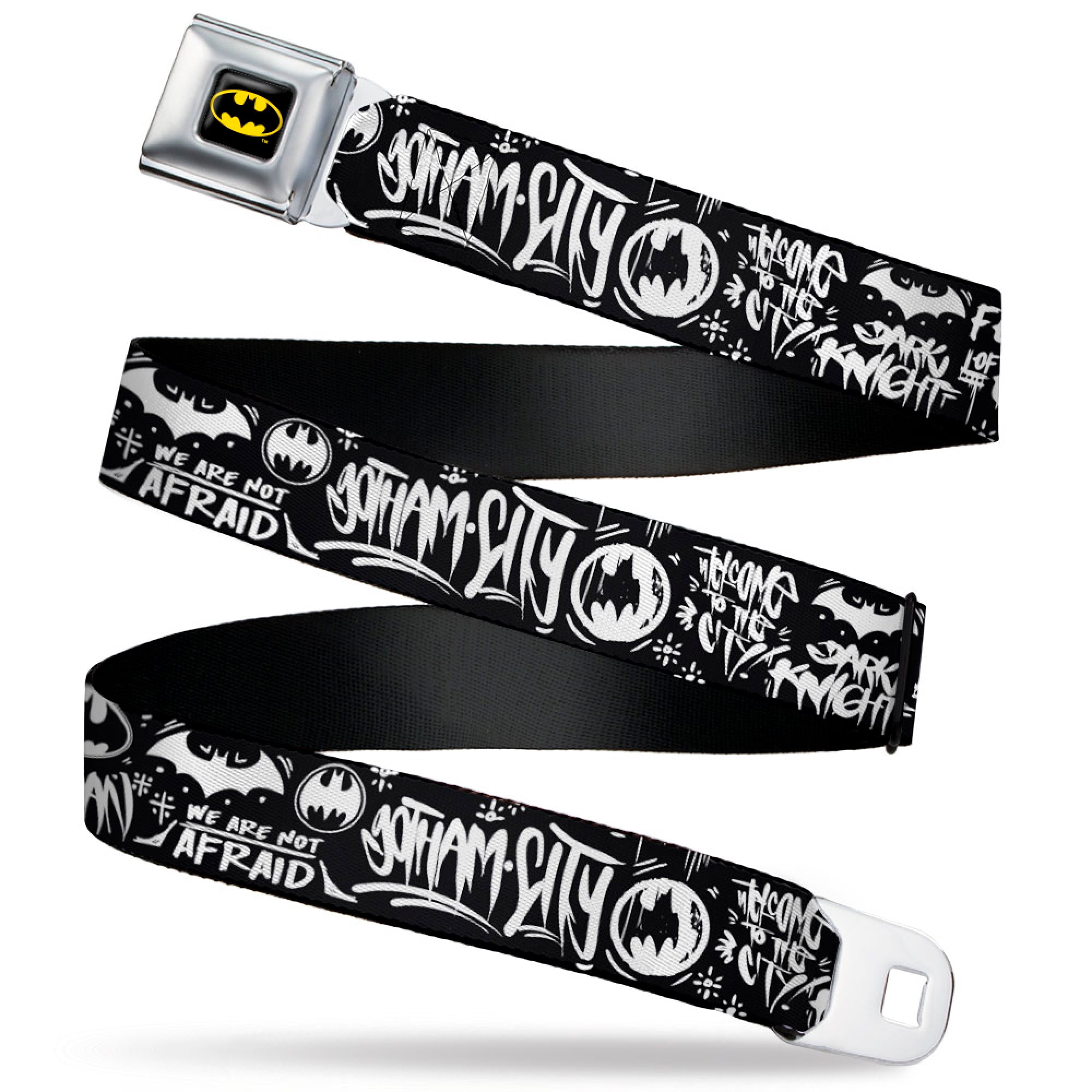 DC Comics Belt, Seatbelt Buckle Belt, Batman Gotham City Graffiti ...