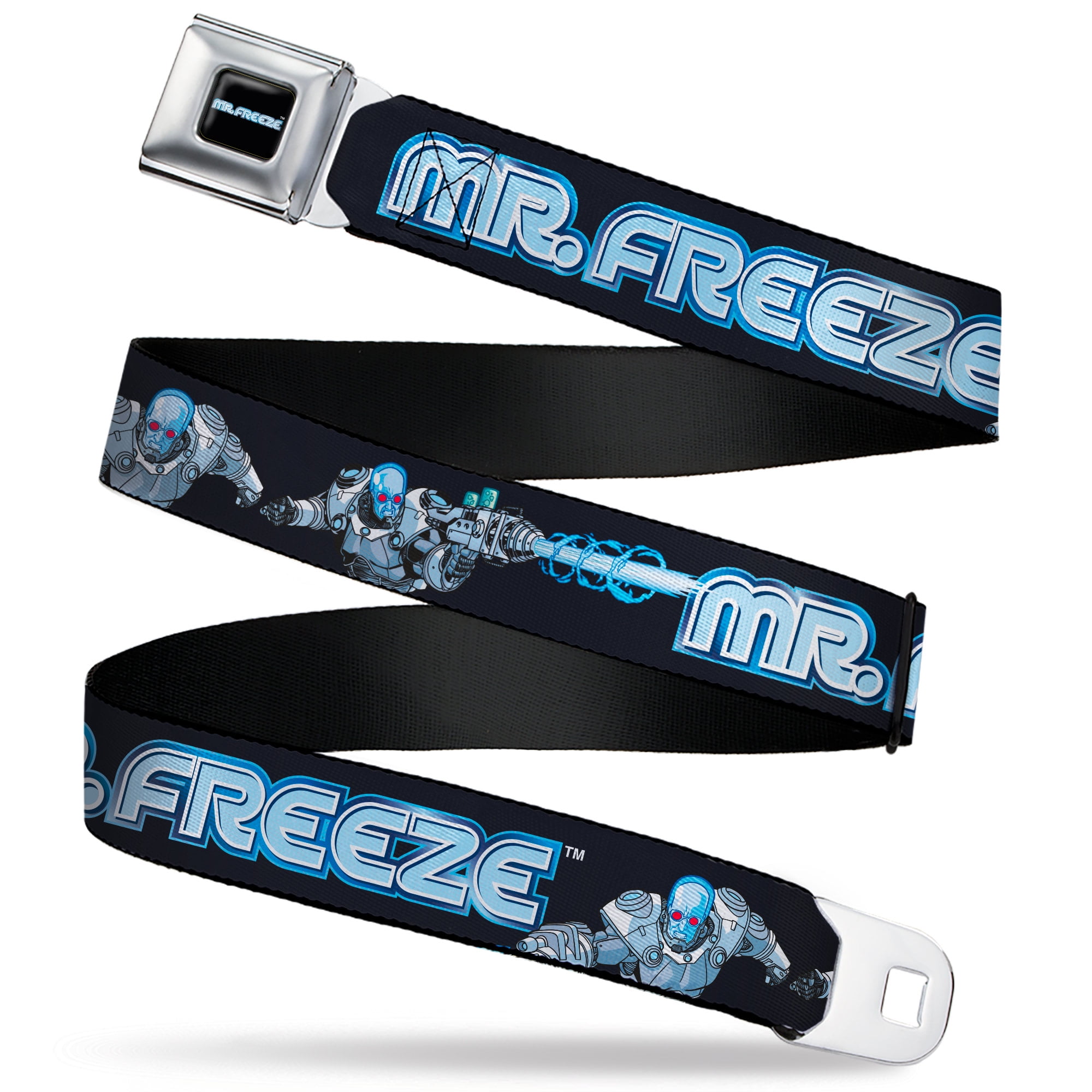 DC Comics Belt, Seatbelt Buckle Belt, Batman Villain Mr Freeze Poses ...