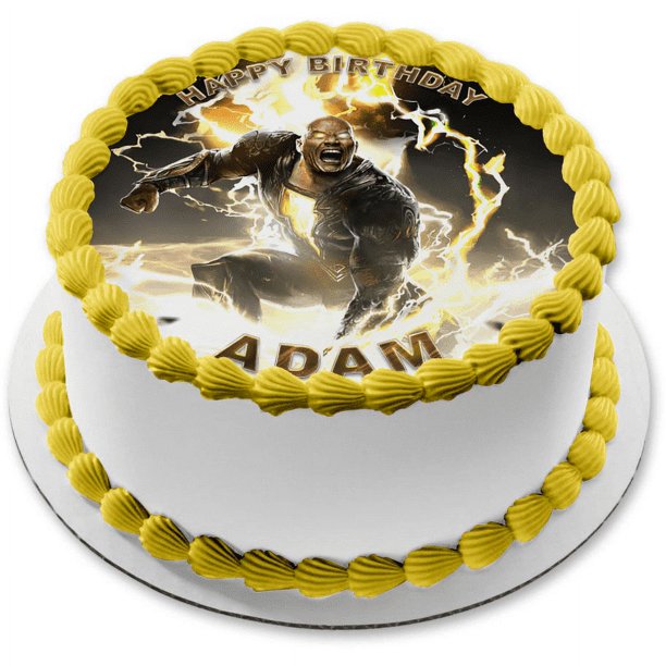 DC Comics Black Adam Power Pose Edible Cake Topper Image ABPID56408 ...