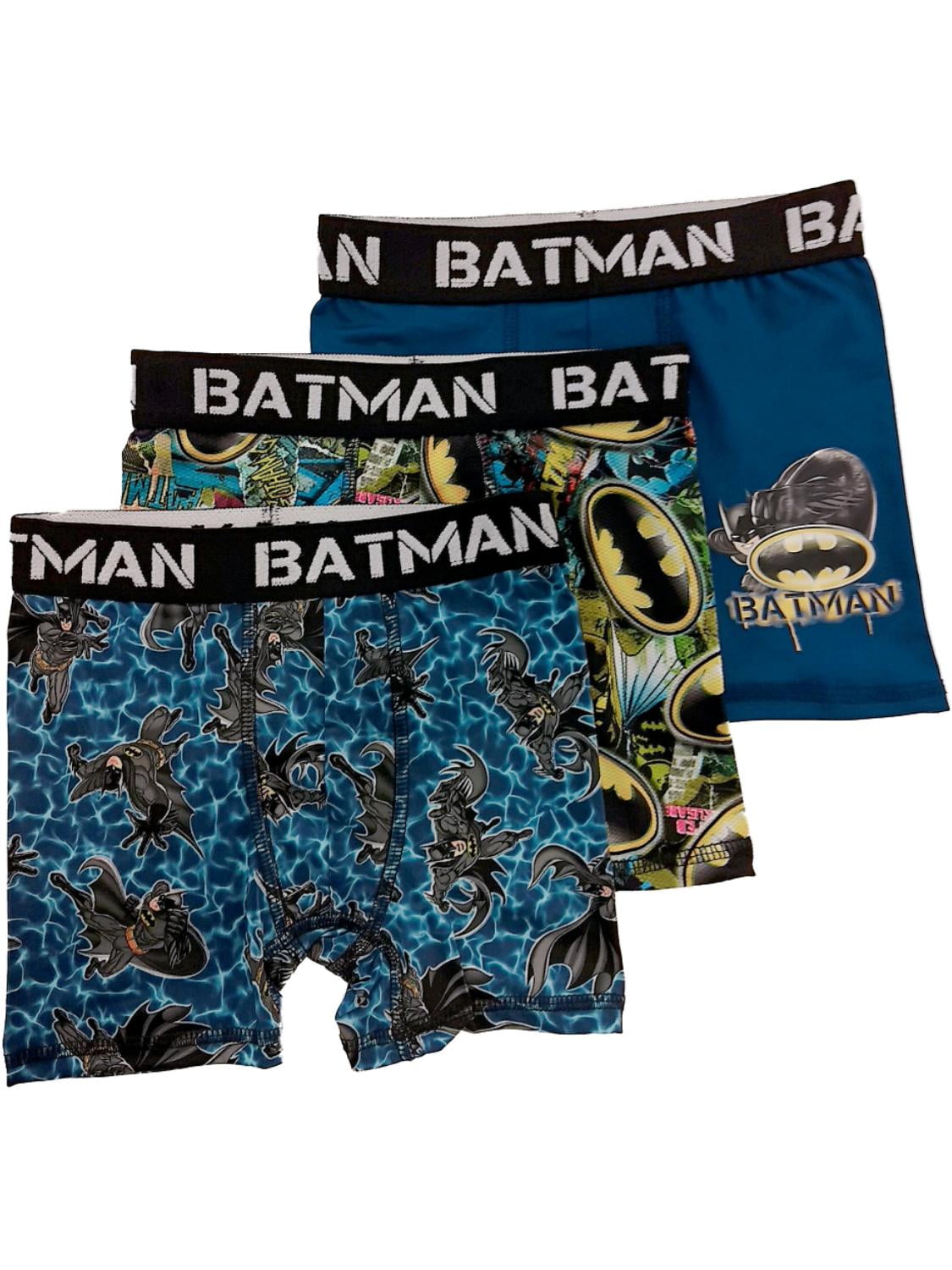DC Comics Boys 3pc Batman Boxer Briefs Boxer Shorts Set Underwear 8 ...