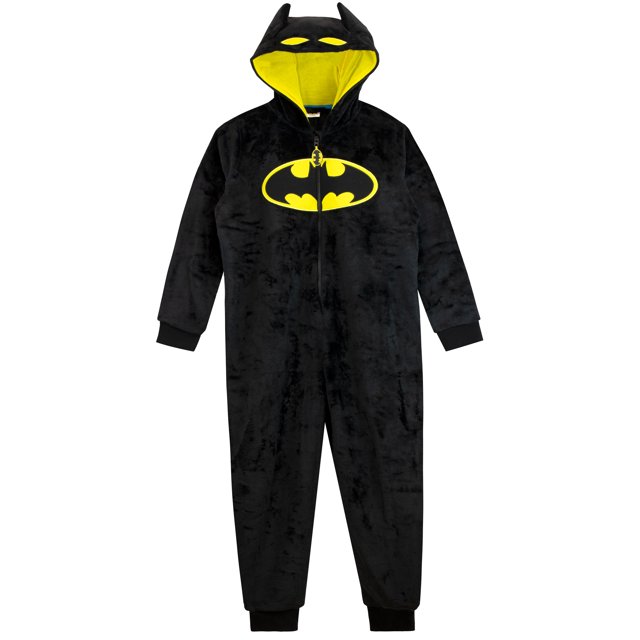 DC Comics Kids Batman Onesie Outfit, Cozy Character Clothes Sizes 6-12 ...
