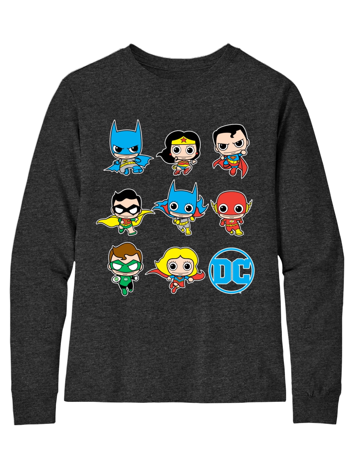 DC Comics Boys' Batman Chibi Grid Long Sleeve T-Shirt, Sizes 4-16 ...