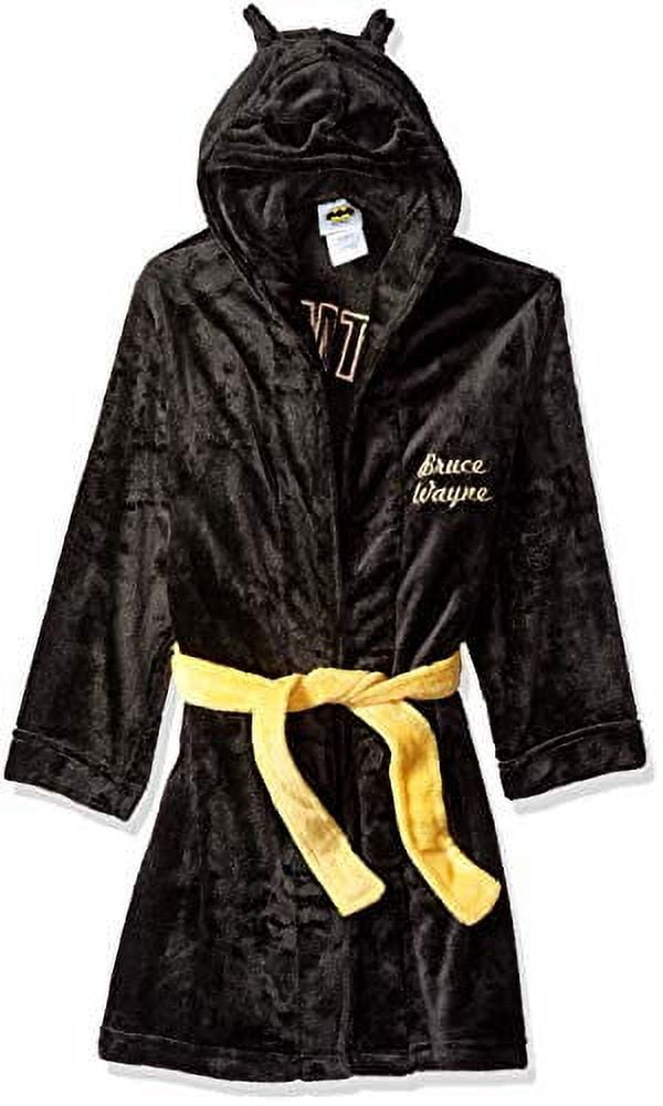 DC Comics Boys' Big Superhero Plush Velvet Fleece Robe, Bruce Wayne, M ...