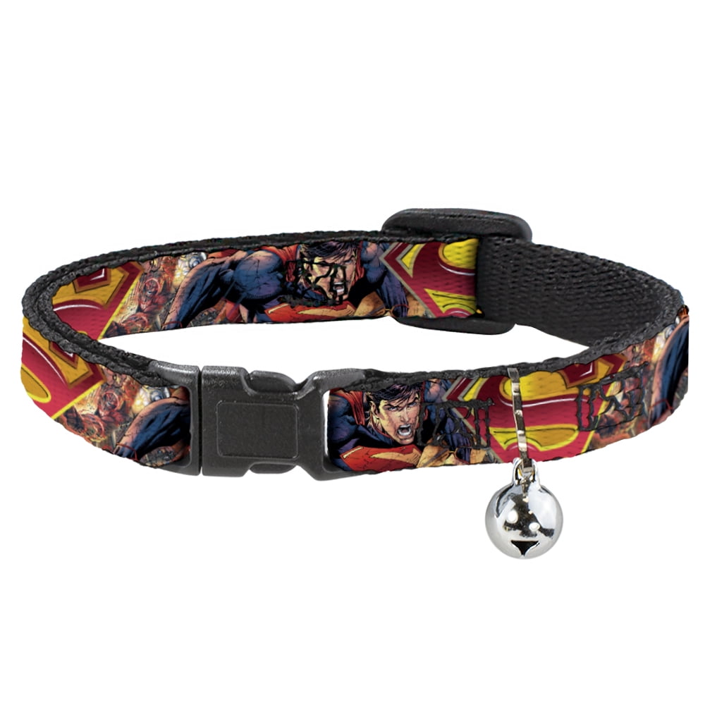 DC Comics Cat Collar, Breakaway Collar with Bell, Superman Unchained ...