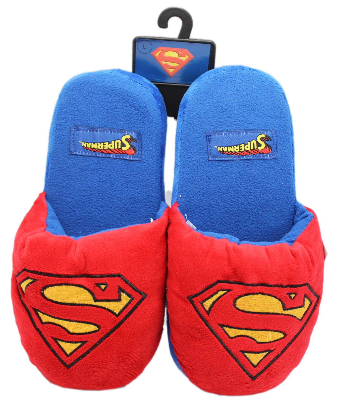 DC Comics Classic Red, Blue and Yellow Plush Slippers (Large) - Walmart.com