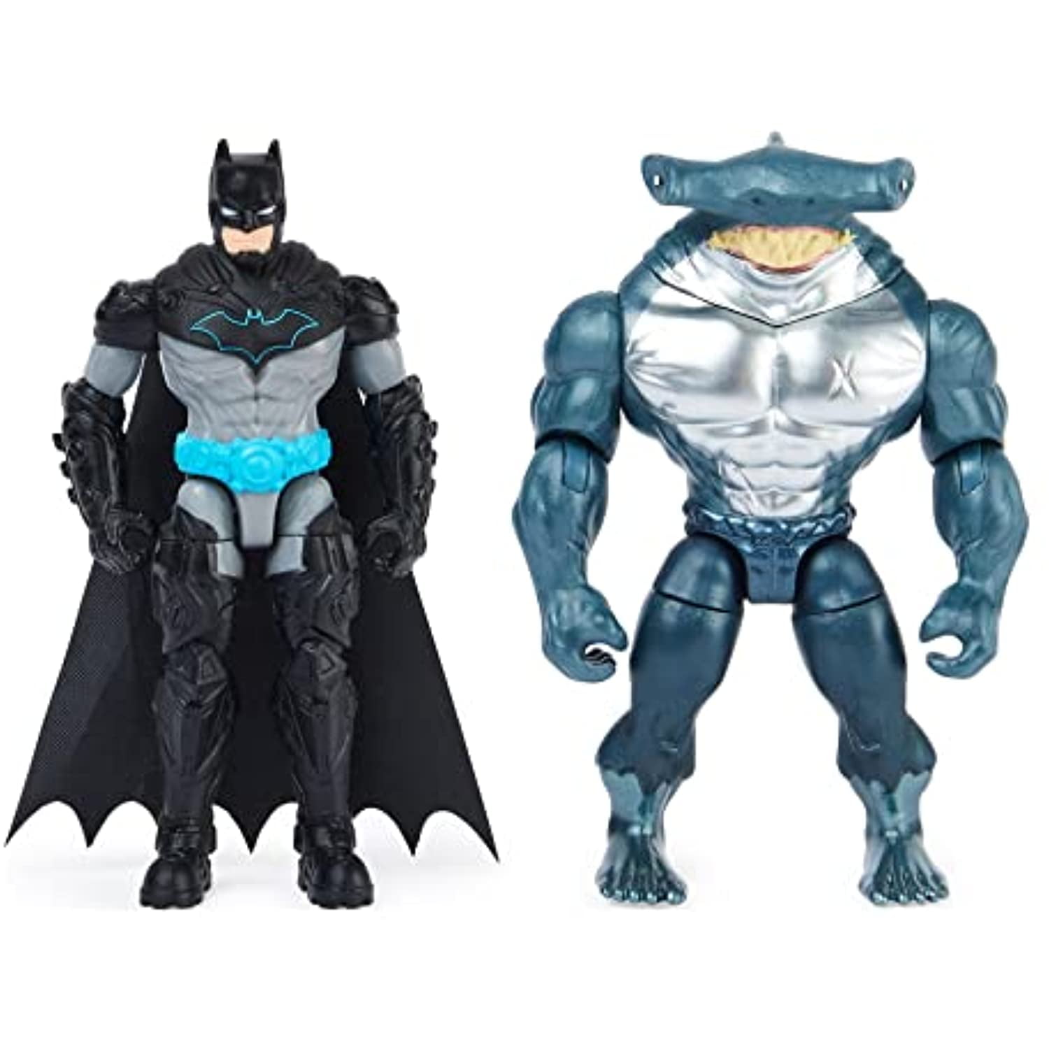 DC Comics Batman 4-inch Bat-Tech & King Shark Action Figure Toy Set ...