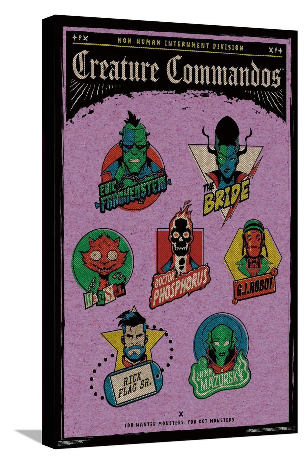DC Comics Creature Commandos - You Wanted Monsters Canvas Wall Poster ...