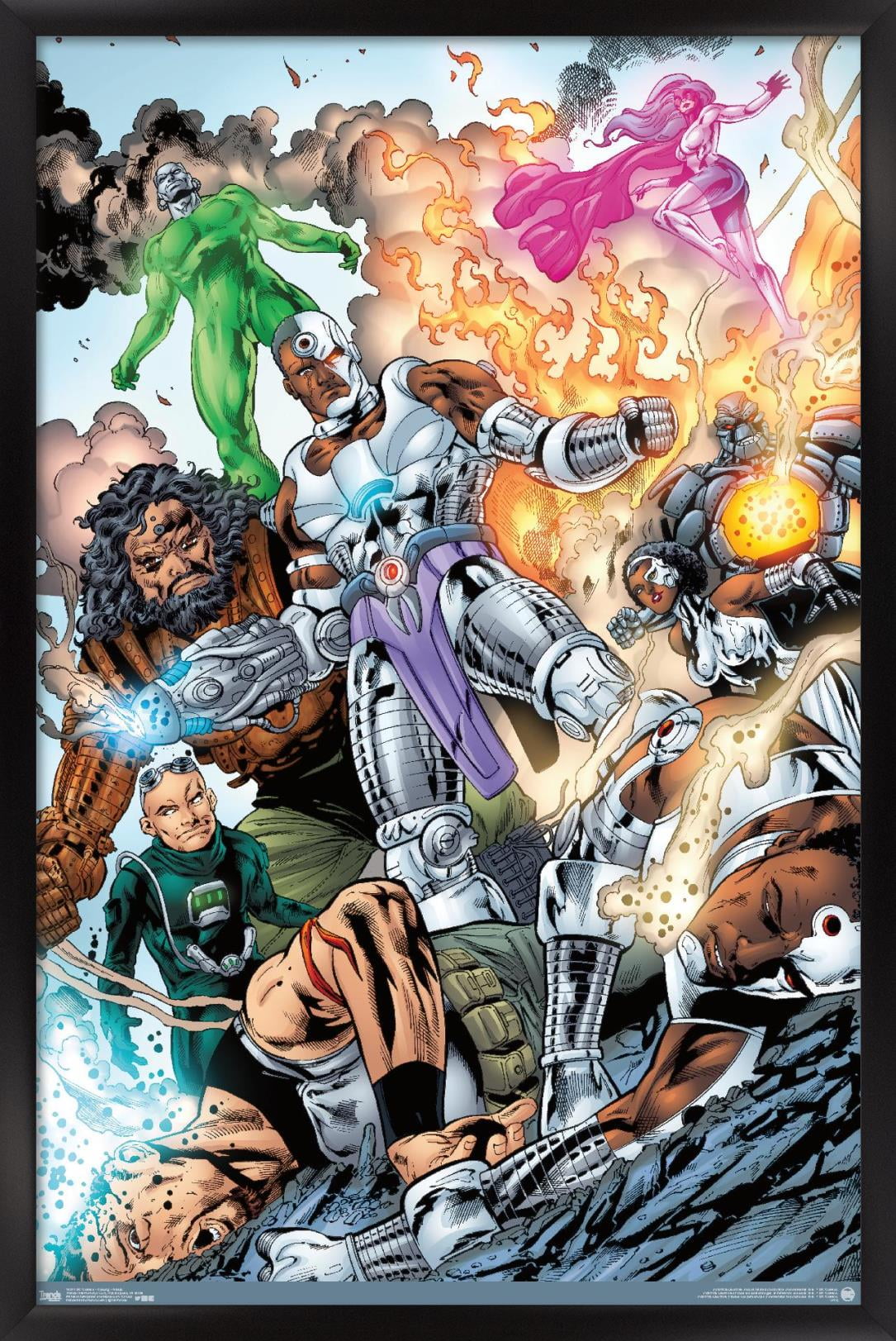 DC Comics - Cyborg - Group Wall Poster, 22.375" x 34", Framed - Walmart.com