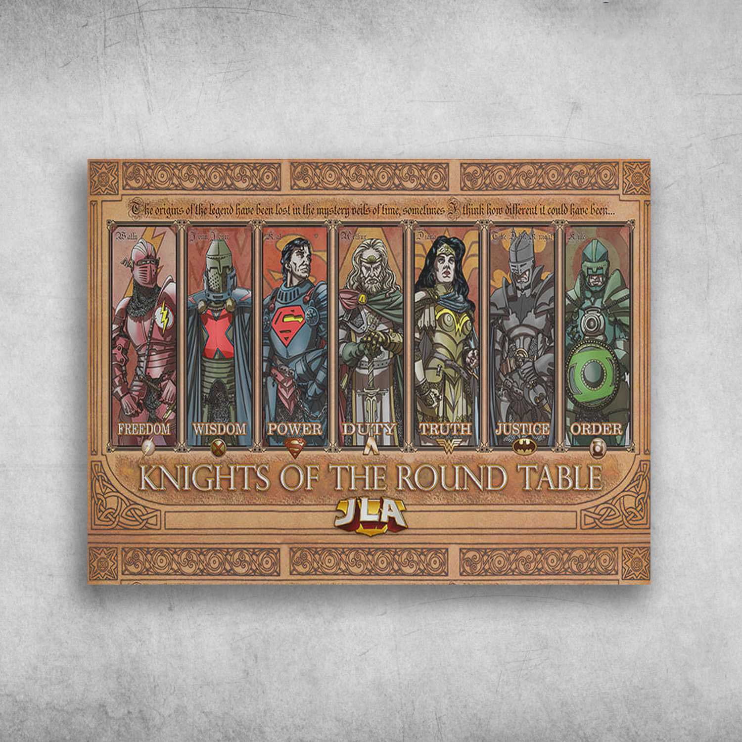 DC Comics, DC Poster, Knights Of The Round Table, Freedom, Wisdom ...