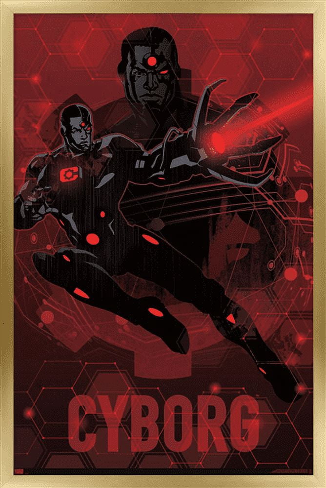 DC Comics: Dark Artistic - Cyborg Wall Poster, 22.375" x 34" Framed ...