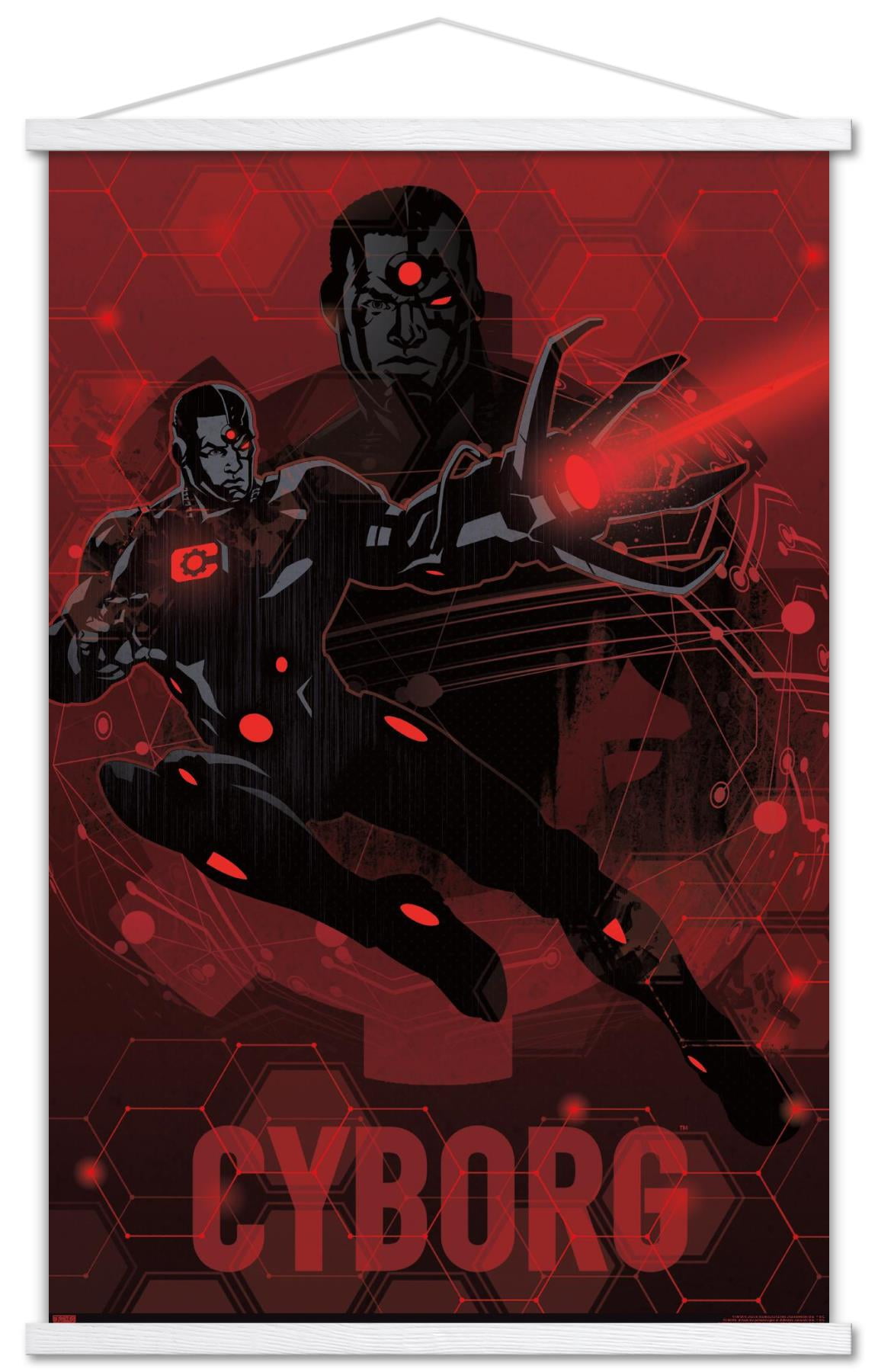 DC Comics: Dark Artistic - Cyborg Wall Poster with Magnetic Frame, 22. ...