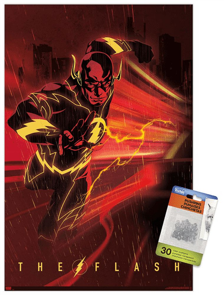 DC Comics: Dark Artistic - The Flash Wall Poster with Push Pins, 14.725 ...