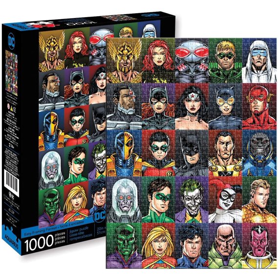 DC Comics Faces 1000 Piece Jigsaw Puzzle - Walmart.com