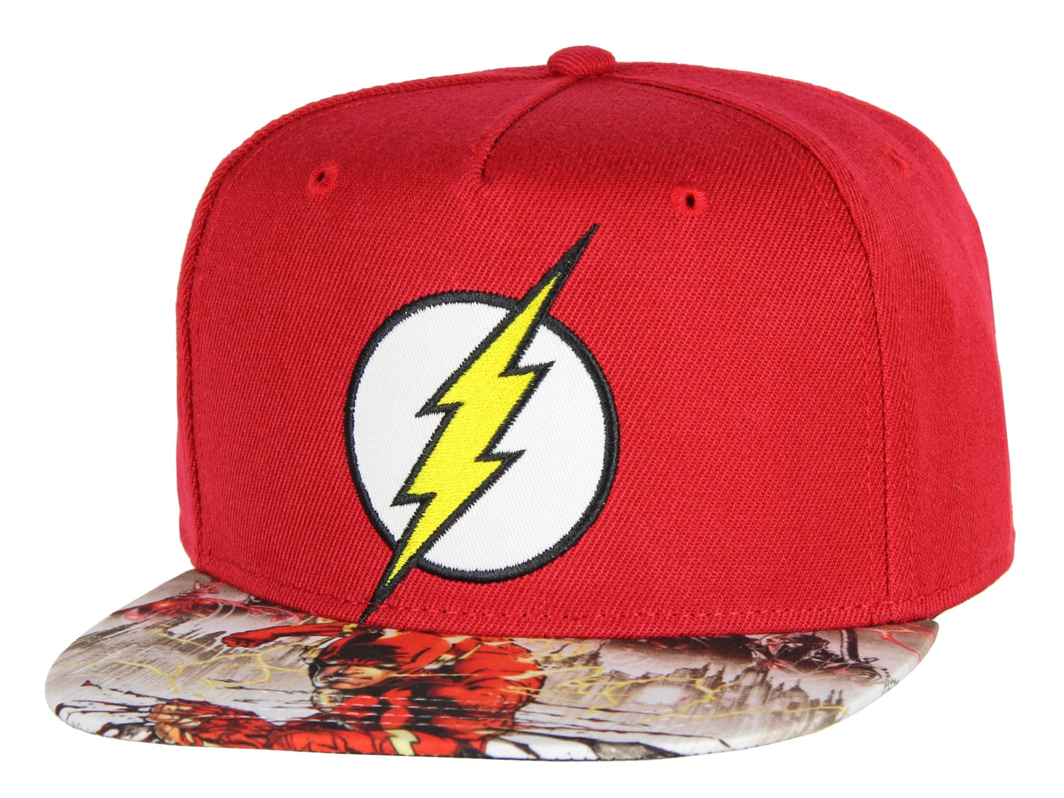 DC Comics Flash Hat Kids Embroidered Logo Photoreal Youth Snapback Cap ...