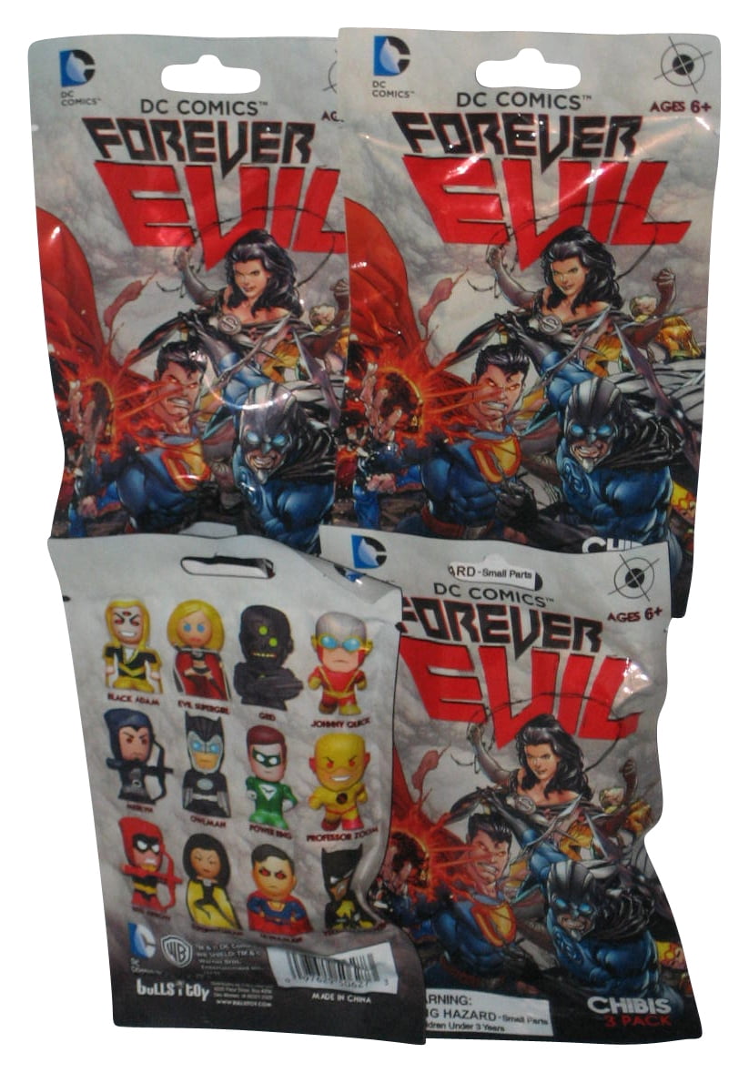 DC Comics Forever Evil Chibis Figure 3-Pack Lot - (4 Blind Packs ...