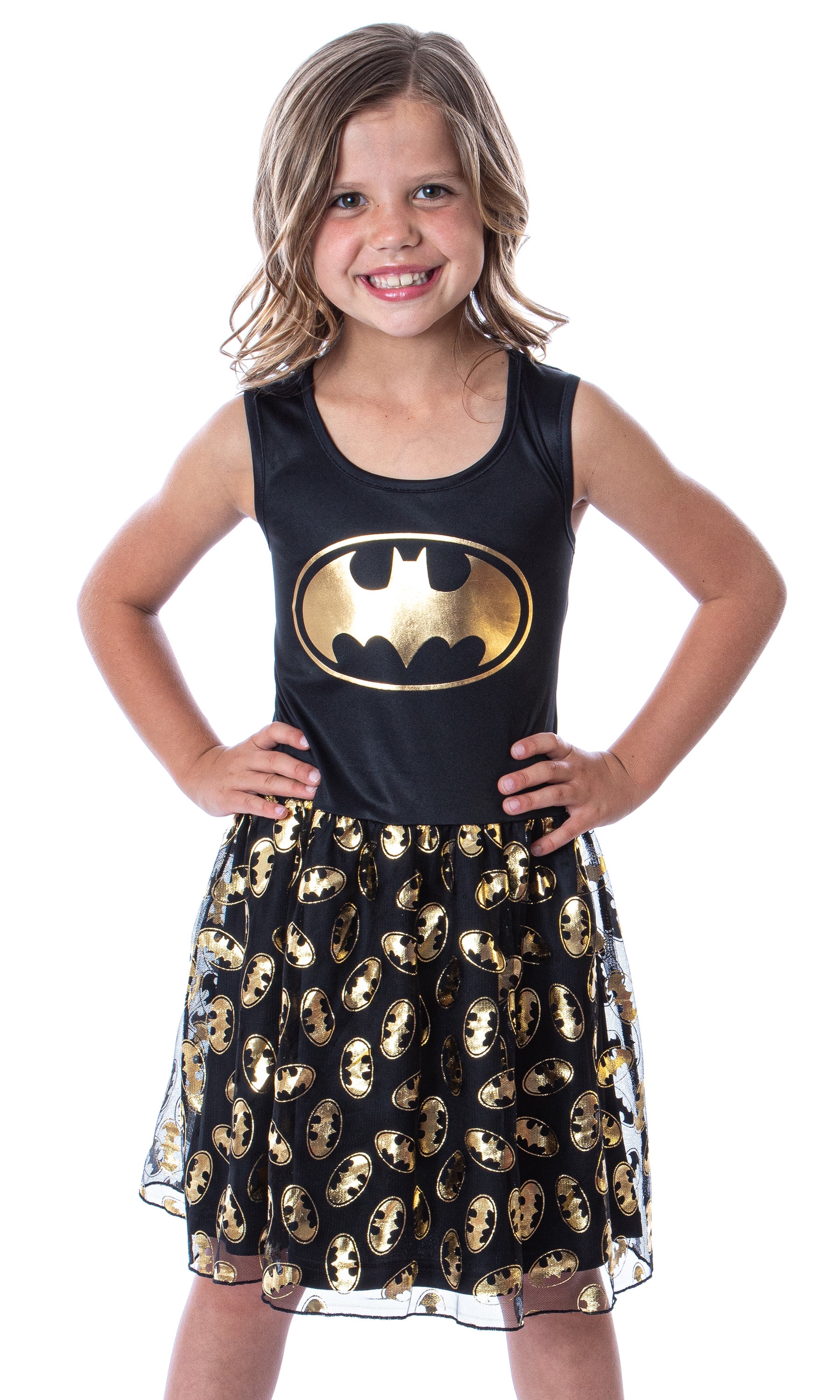 DC Comics Girl's Batman Logo Tank Nightgown Costume Pajama Dress ...