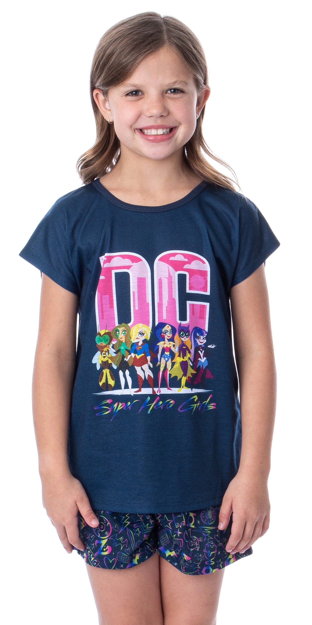 DC Comics Girls' Super Hero Girls Character Sleep Pajama Set Short ...