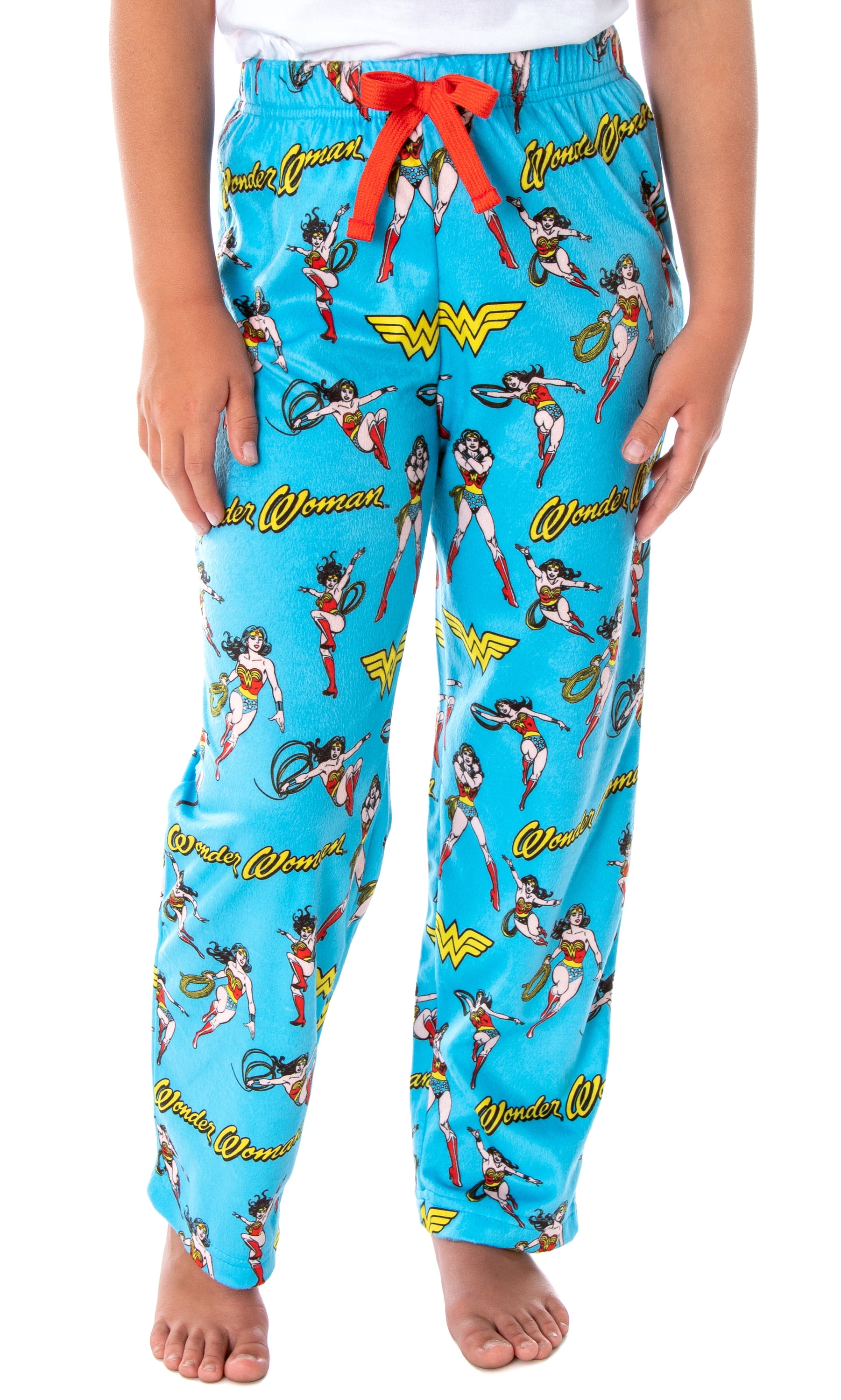 DC Comics Girls' Wonder Woman Vintage Allover Pattern Pajama Pants ...