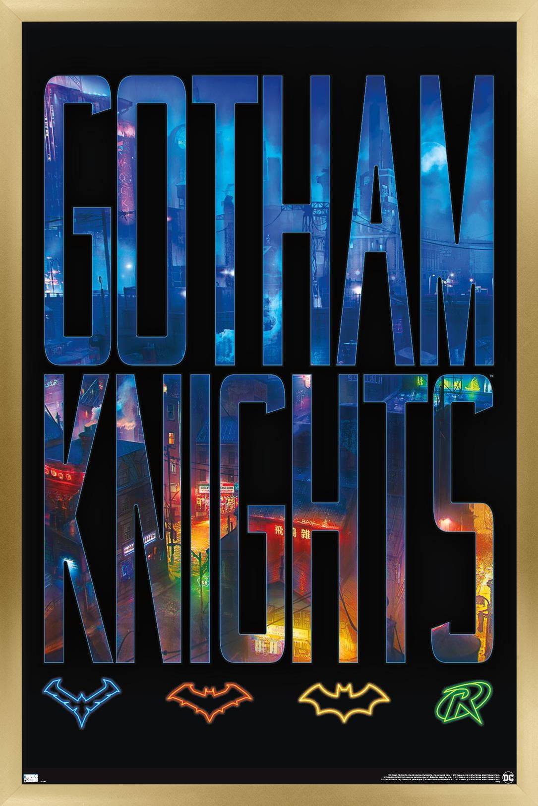 DC Comics Gotham Knights - Logos Wall Poster, 14.725" x 22.375" Framed ...