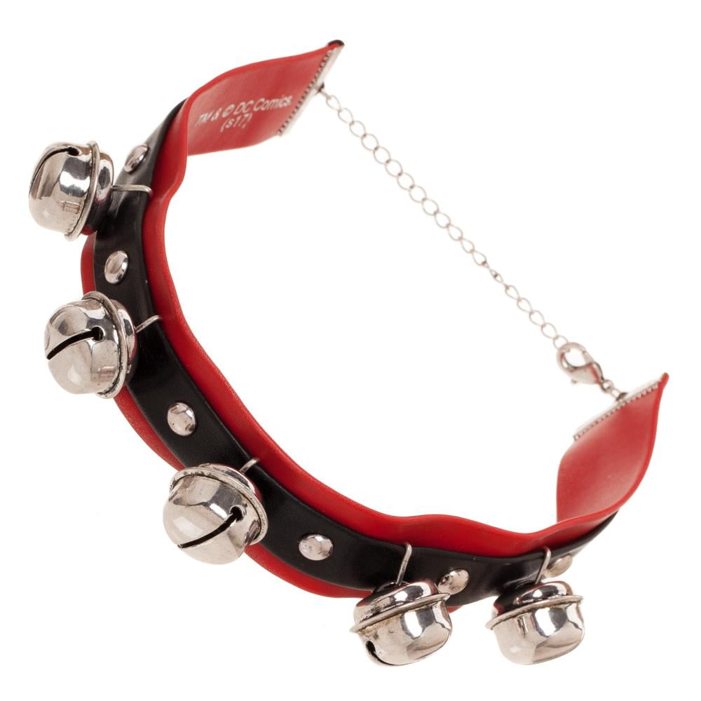 DC Comics Harley Quinn Black Red Comic Cosplay Choker w/ Bells ...