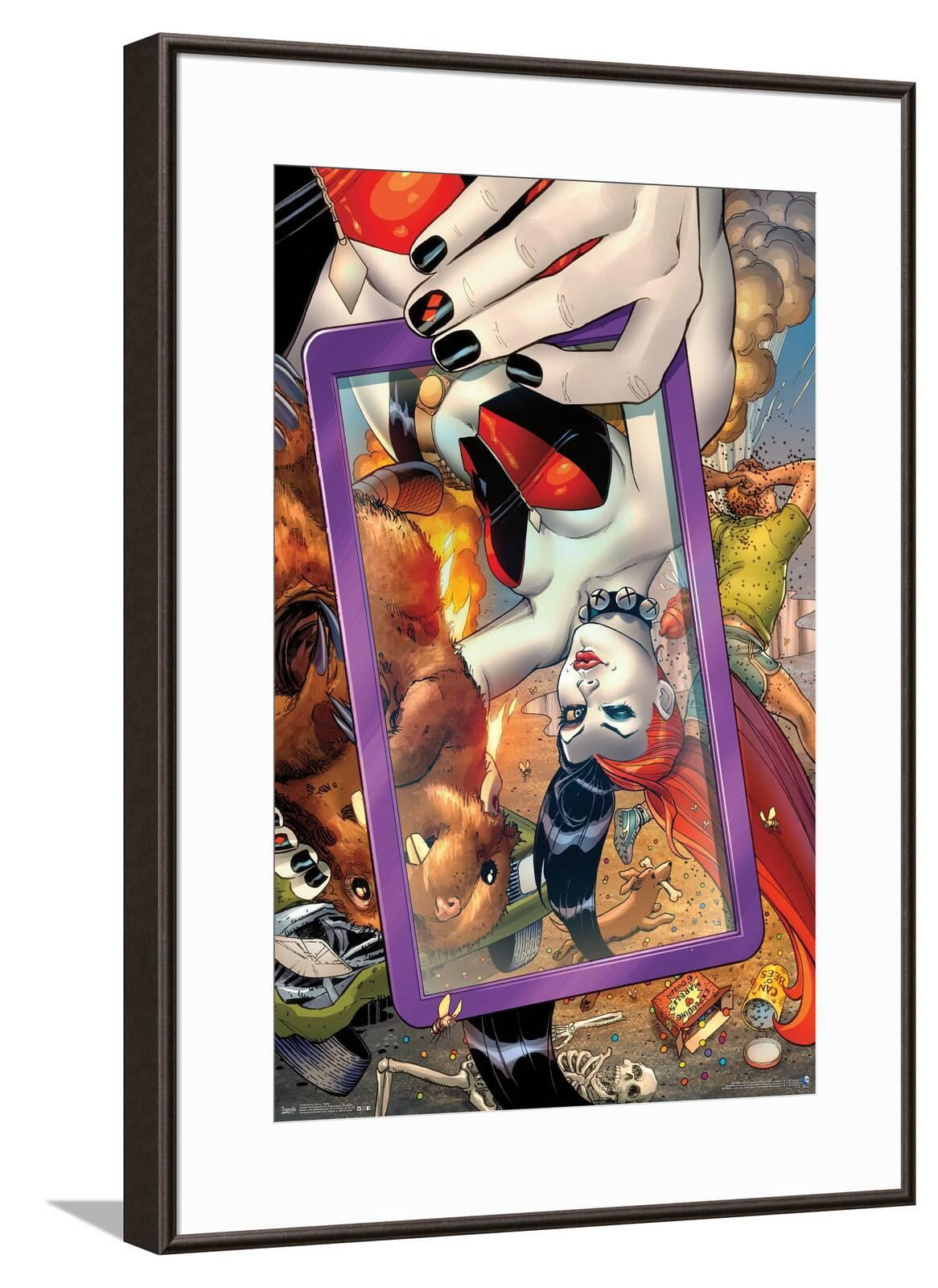 DC Comics Harley Quinn - Selfie Canvas Wall Poster, 14.725" x 22.375 ...