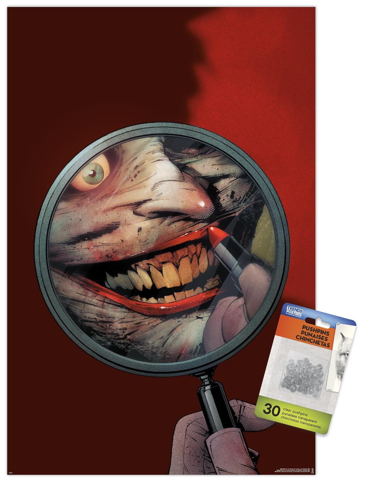 DC Comics Joker - Mirror and Make-Up Wall Poster with Push Pins, 14.725 ...