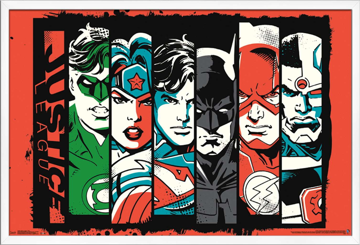 DC Comics - Justice League - Bars Wall Poster, 22.375" x 34", Framed ...