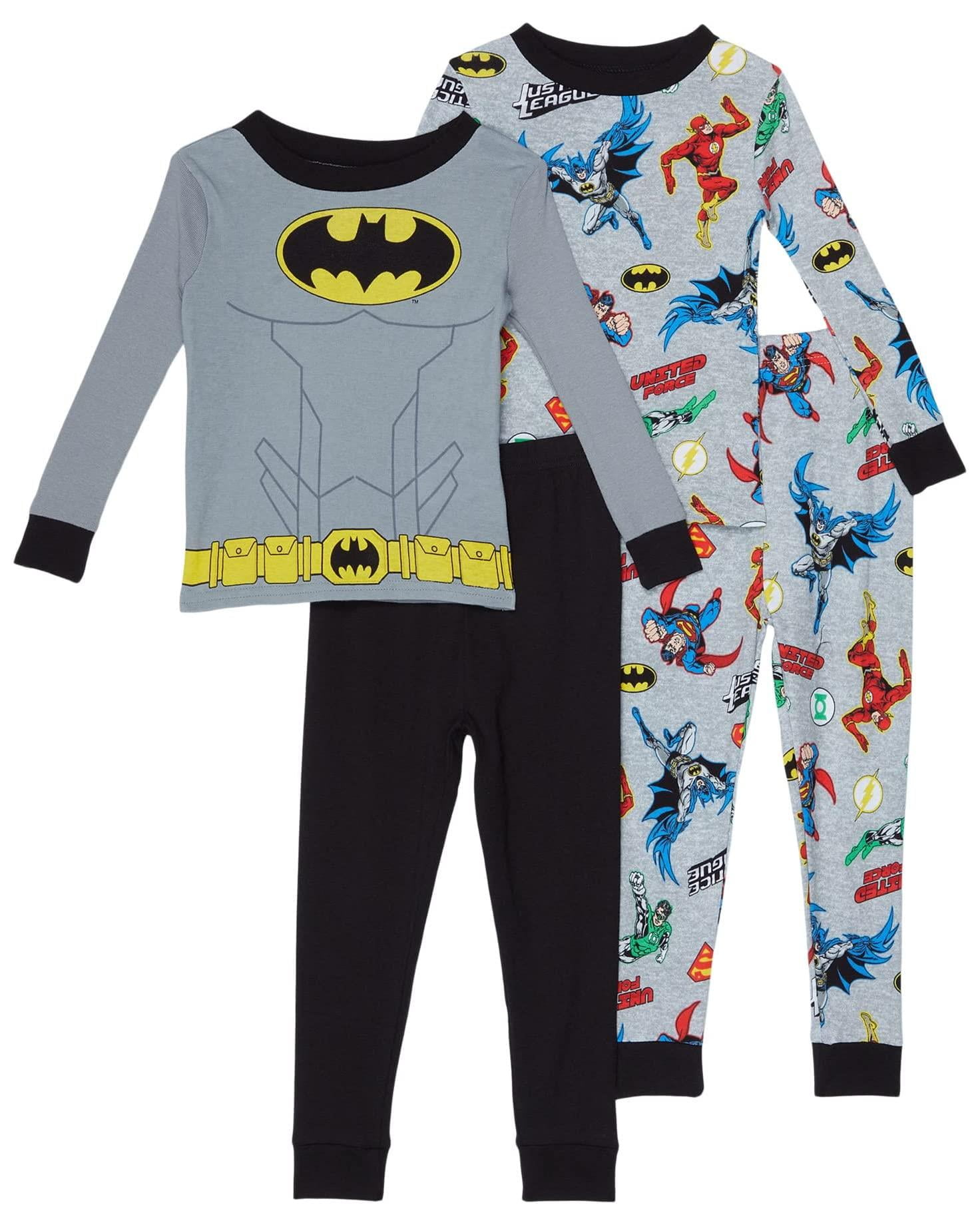 DC Comics Justice League Batman Boys Four-Piece Pajama Set, Size: 4 ...