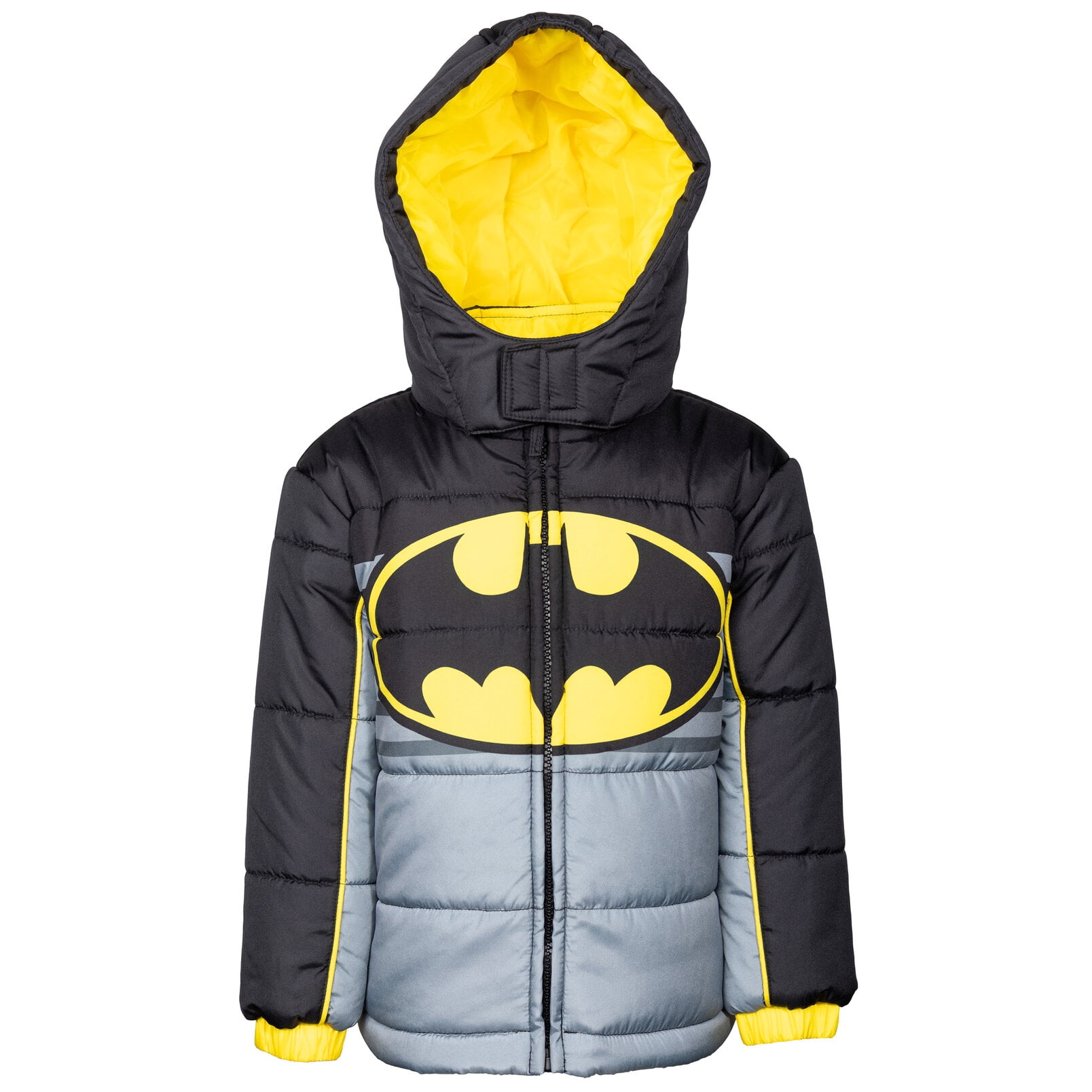 DC Comics Justice League Batman Little Boys Zip Up Puffer Jacket ...