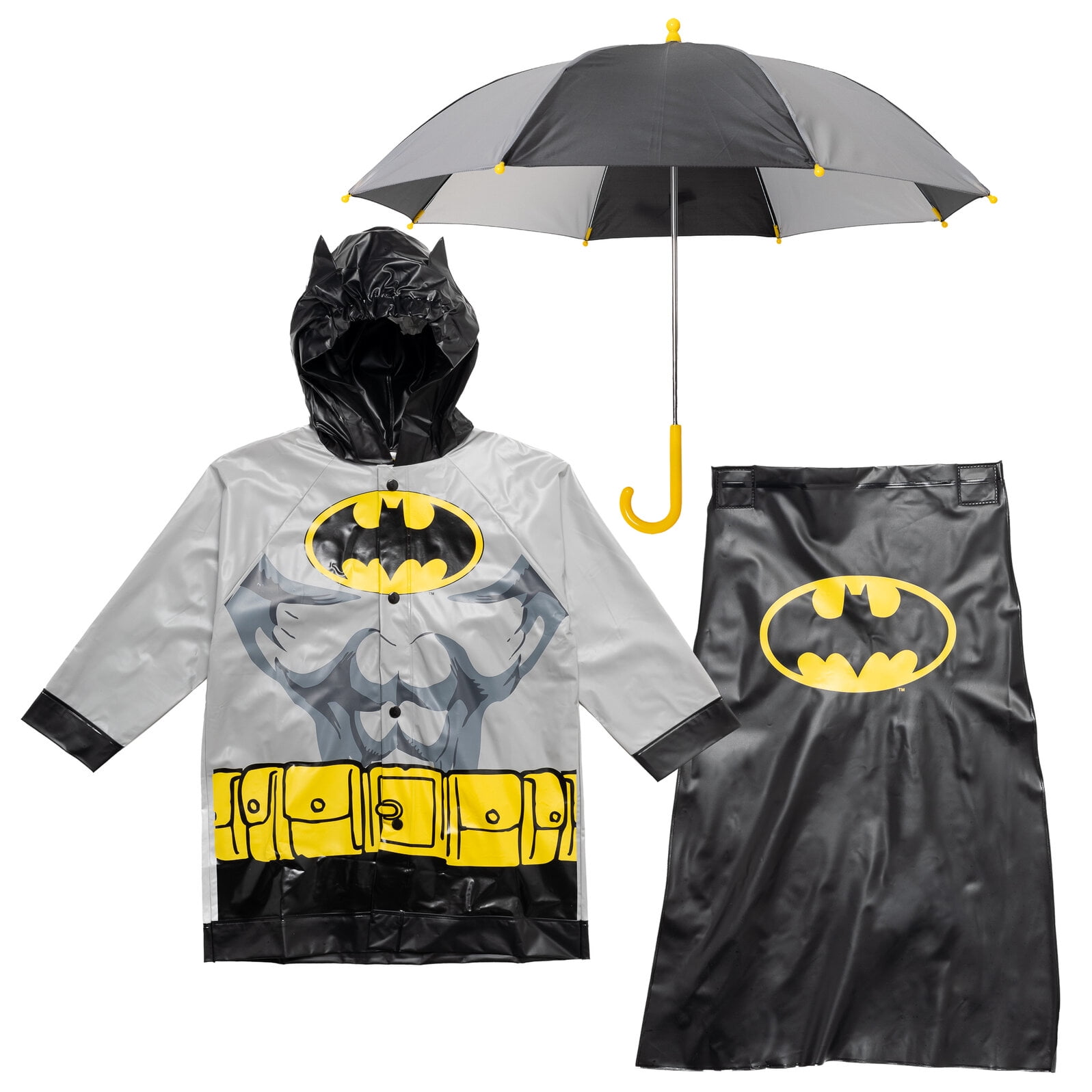 DC Comics Batman Toddler Raincoat Set: Waterproof Jacket, Cape ...
