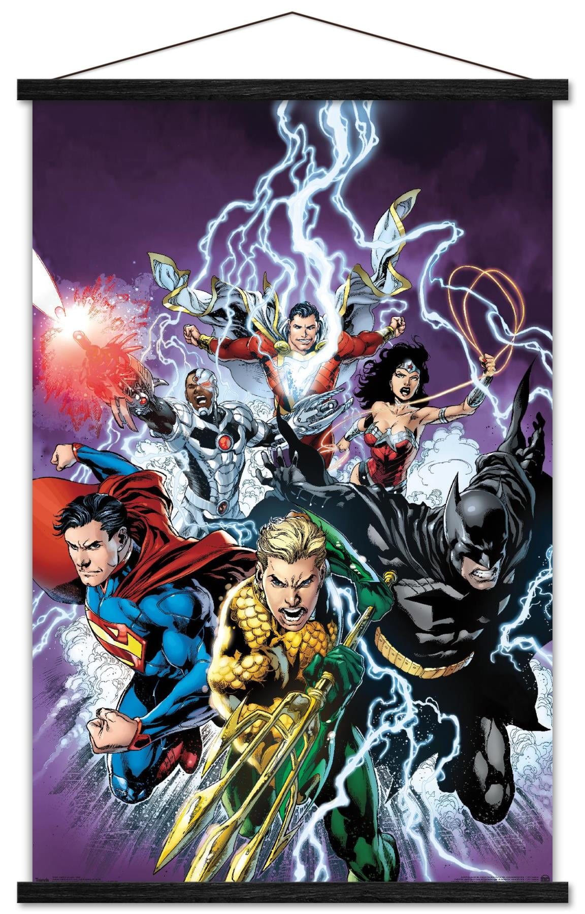 DC Comics - Justice League - Bolts Wall Poster with Wooden Magnetic ...