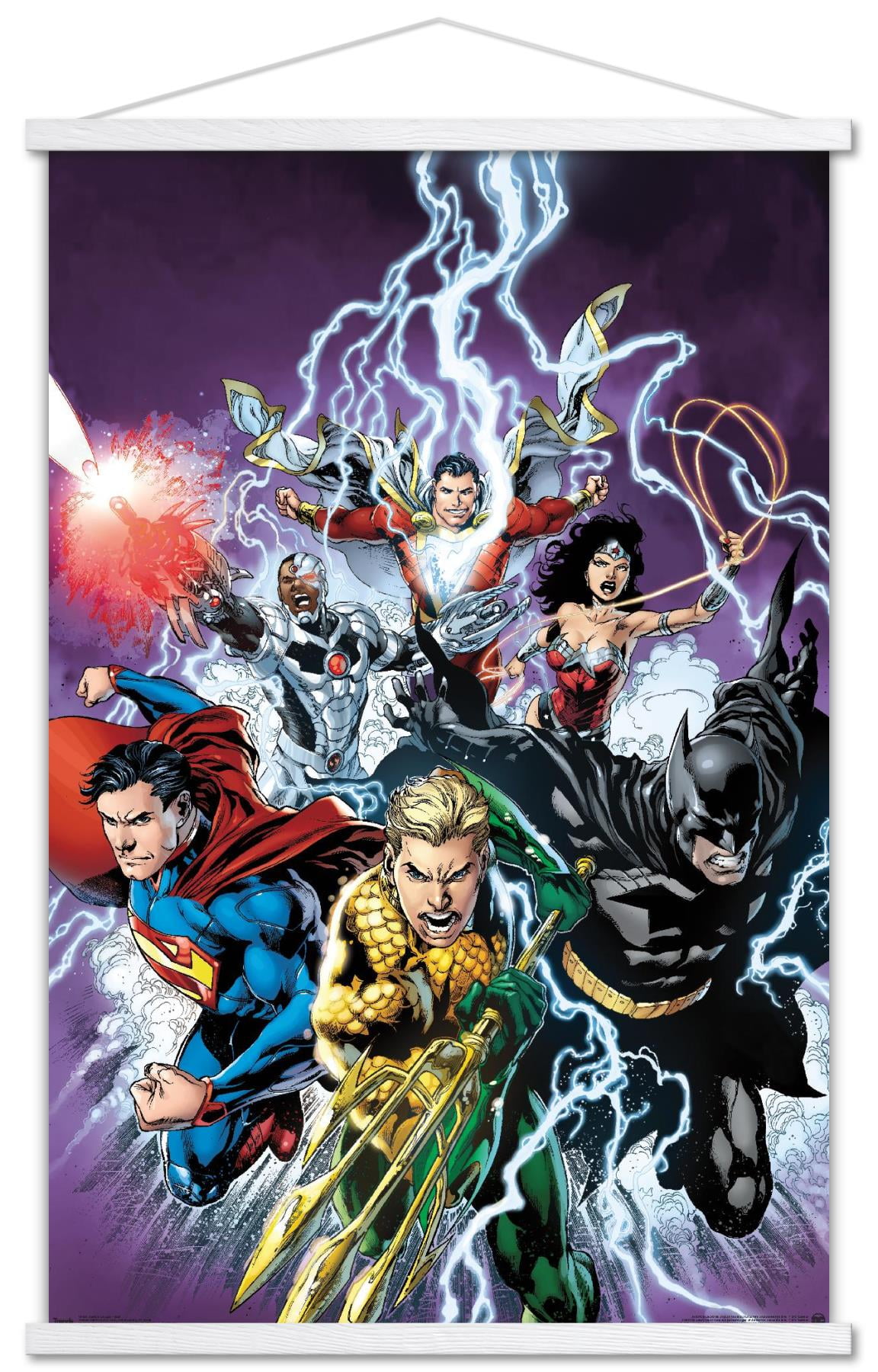 DC Comics - Justice League - Bolts Wall Poster with Wooden Magnetic ...