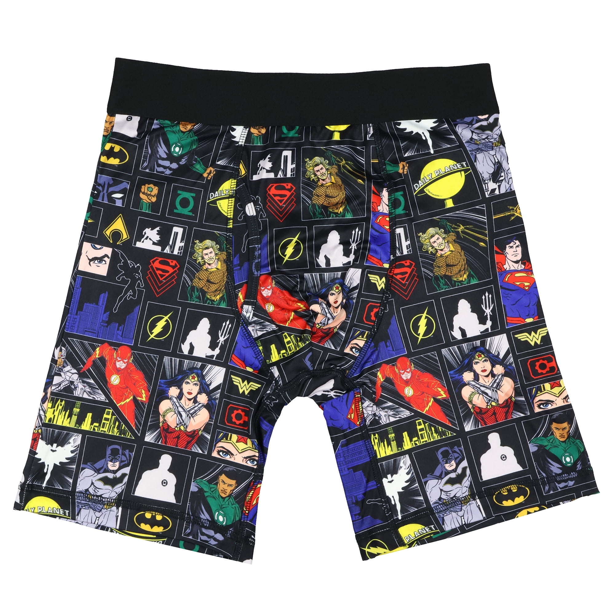DC Comics Justice League Boxers Briefs Men's Superhero Scenes Comic ...