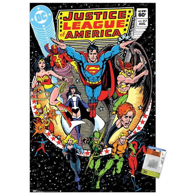 DC Comics - Justice League - Cover Wall Poster with Push Pins, 22.375 ...