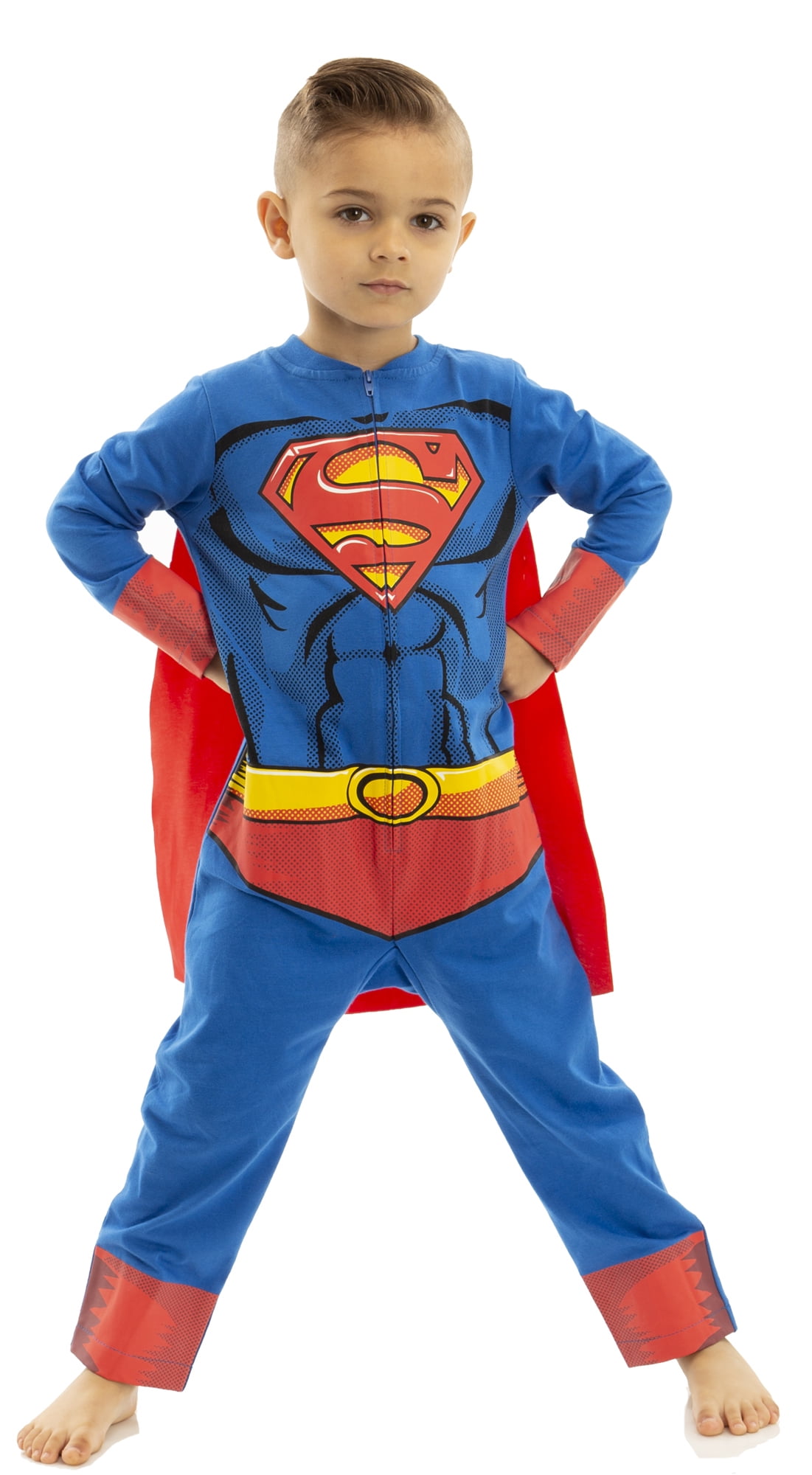 DC Comics Justice League Superman Baby Boys Costume Cape Coverall 3-6 ...