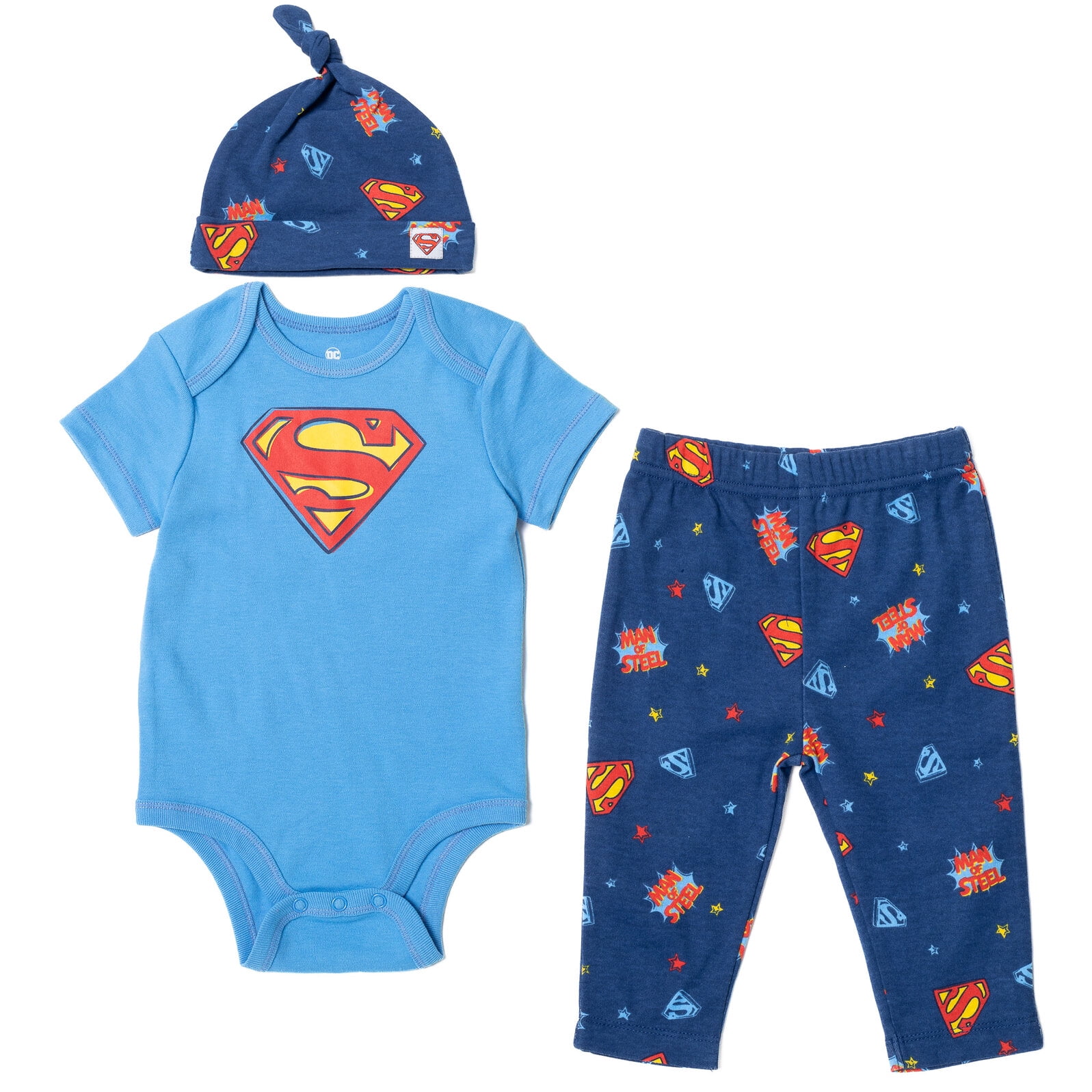 DC Comics Justice League Superman Newborn Baby Boys Bodysuit Pants and ...