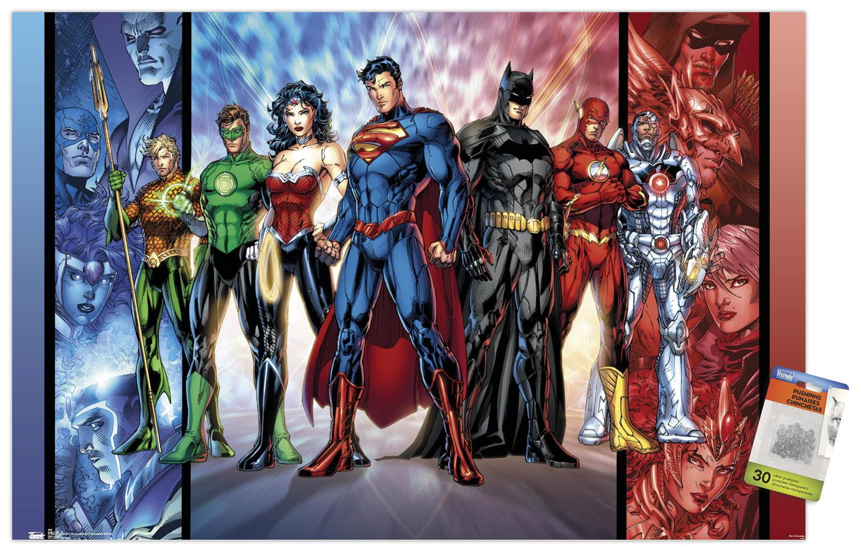 DC Comics - Justice League - The New 52 Wall Poster with Push Pins, 22. ...