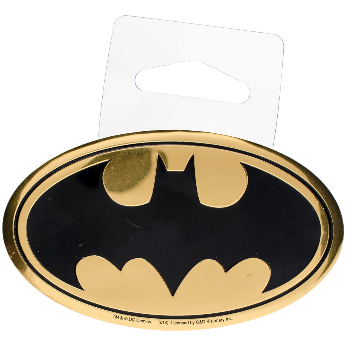 DC Comics Licensed Heavy Duty Embossed Metal Sticker-Batman Logo 2"X3.5 ...