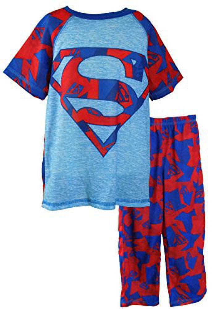 DC Comics Little Boys Superman 2 Piece Poly Pajamas Set (8) - Walmart.com