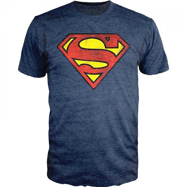 DC Comics Logo T-Shirt, Navy Heather - Small - Walmart.com