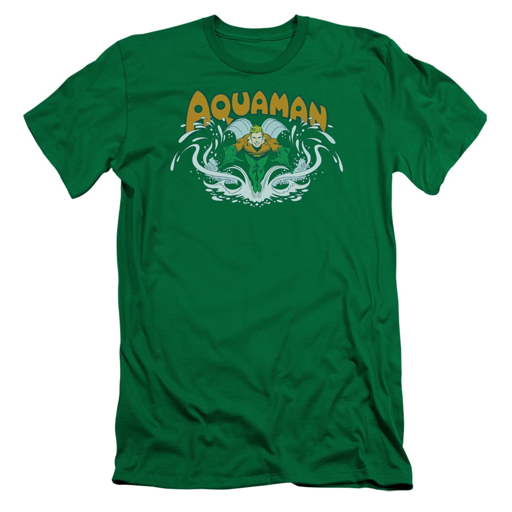 DC Comics Men's Aquaman Splash Slim Fit T-shirt Green - Walmart.com