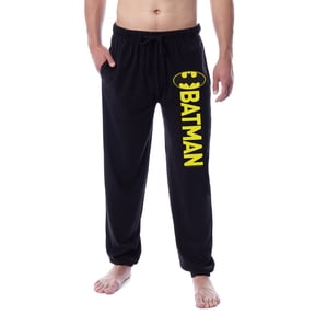 DC Comics Batman Adult Men's Lounge Superhero Pajama Bottoms with Bat ...